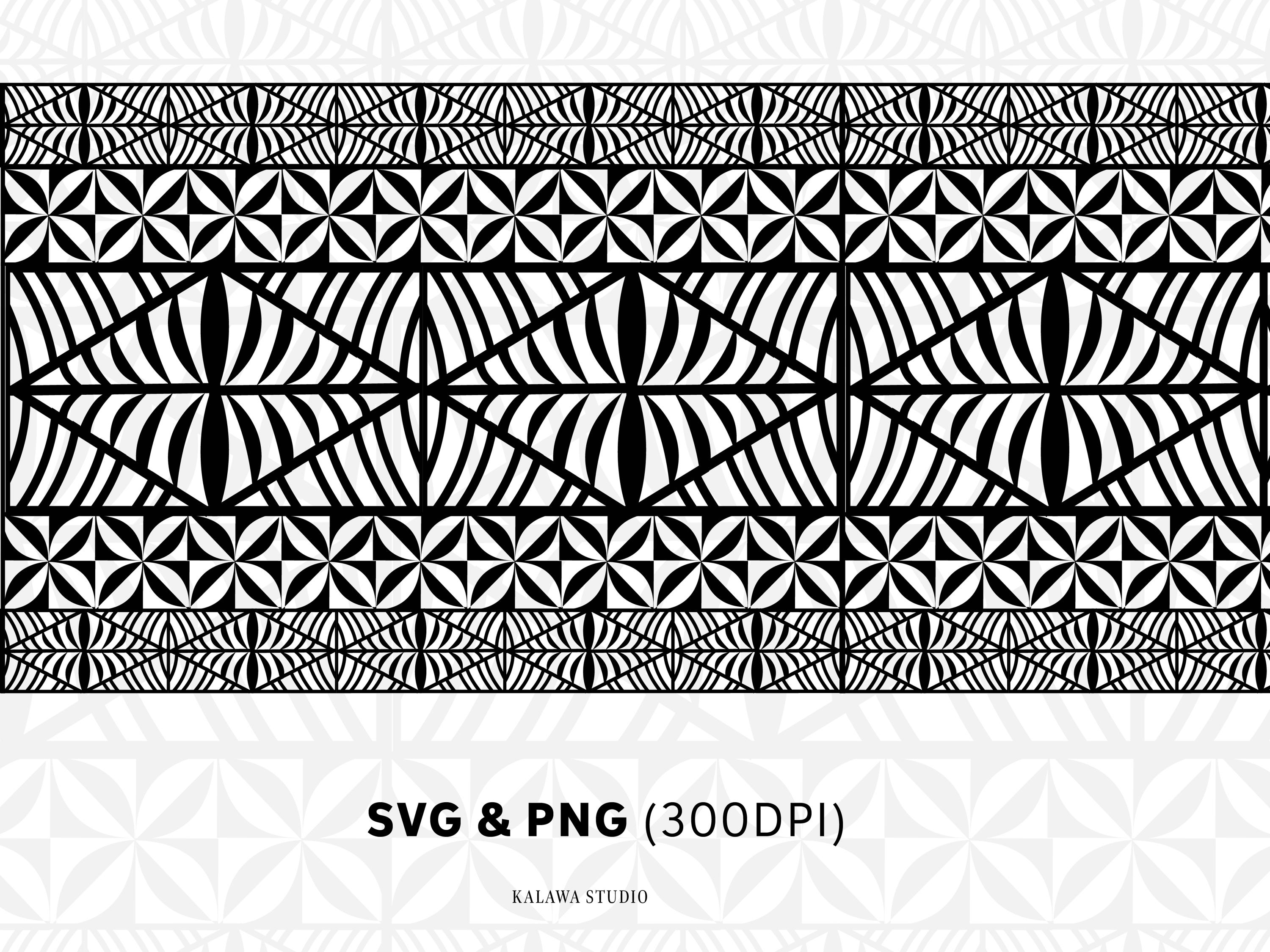 Modern Tongan Pattern Design – SVG & PNG Files for Unique DIY Projects ...