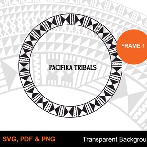 4 Polynesian Circle Frame Pack Vector 40cm X 40cm | Seamless Pattern ...