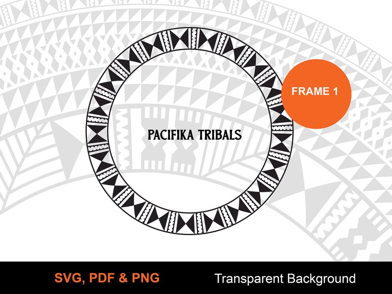 4 Polynesian Circle Frame Pack Vector 40cm X 40cm | Seamless Pattern ...
