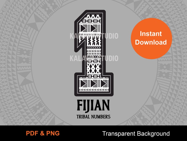 Fijian Tribal Number "1" | Polynesian Tribal Alphabet | Fijian Number ...