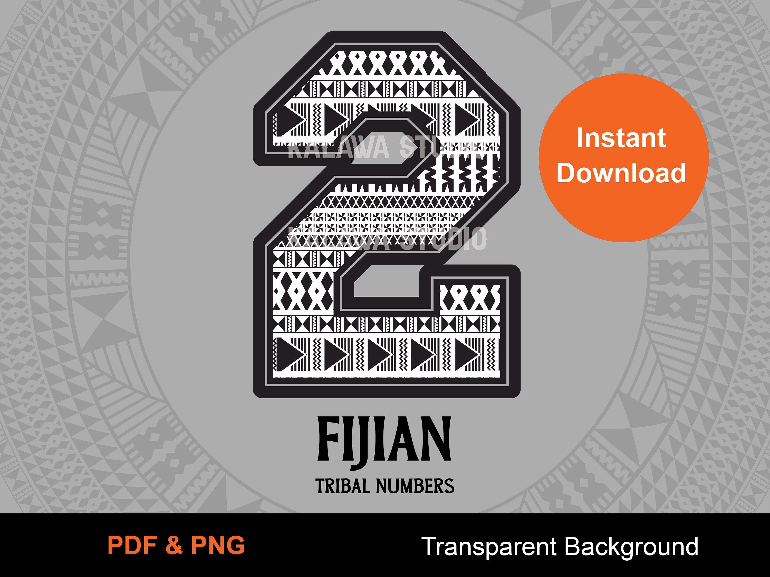 Fijian Tribal Number "2" | Polynesian Tribal Alphabet | Fijian Number ...