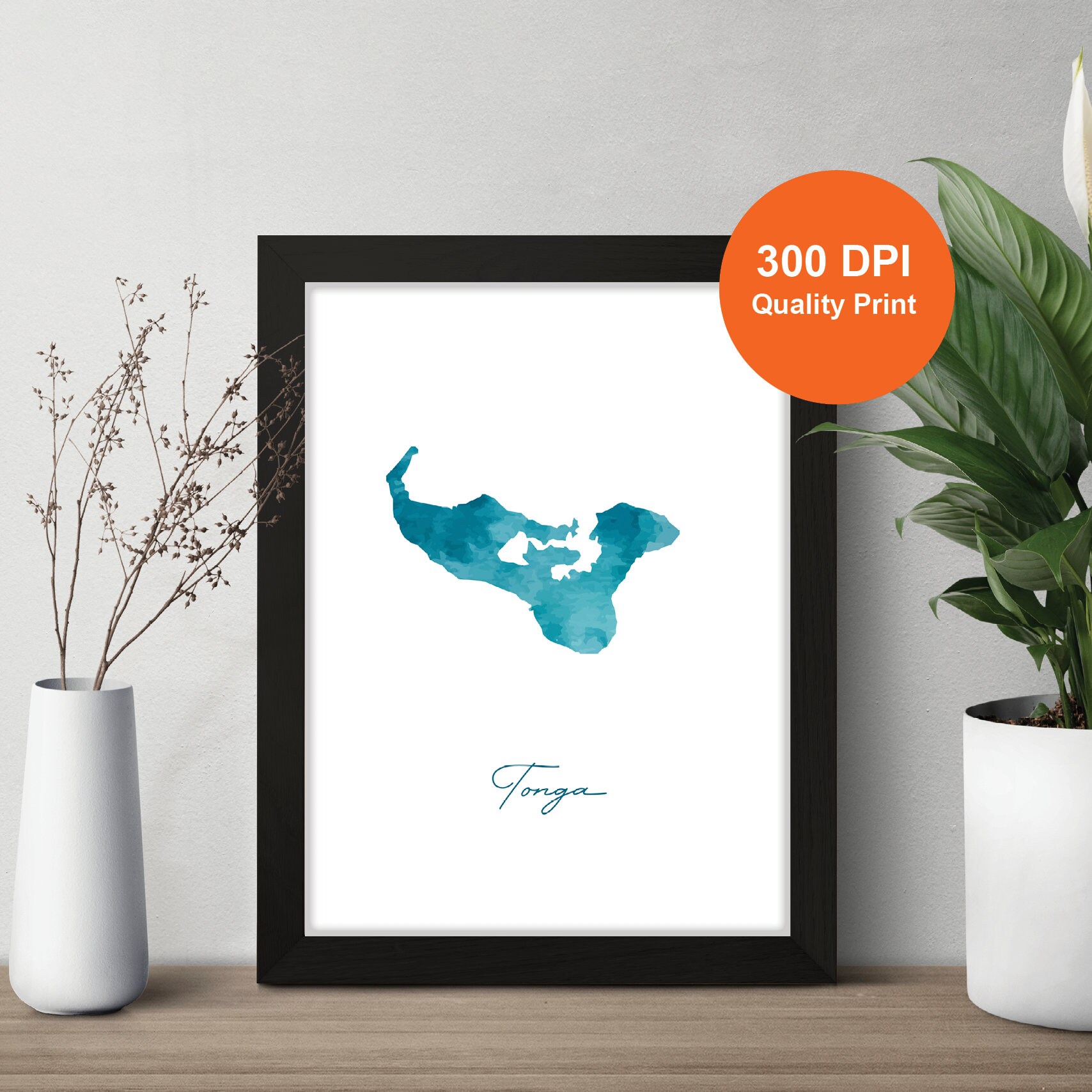 Tonga Watercolor Tonga Printable Poster Tonga Digital Print Gift for ...