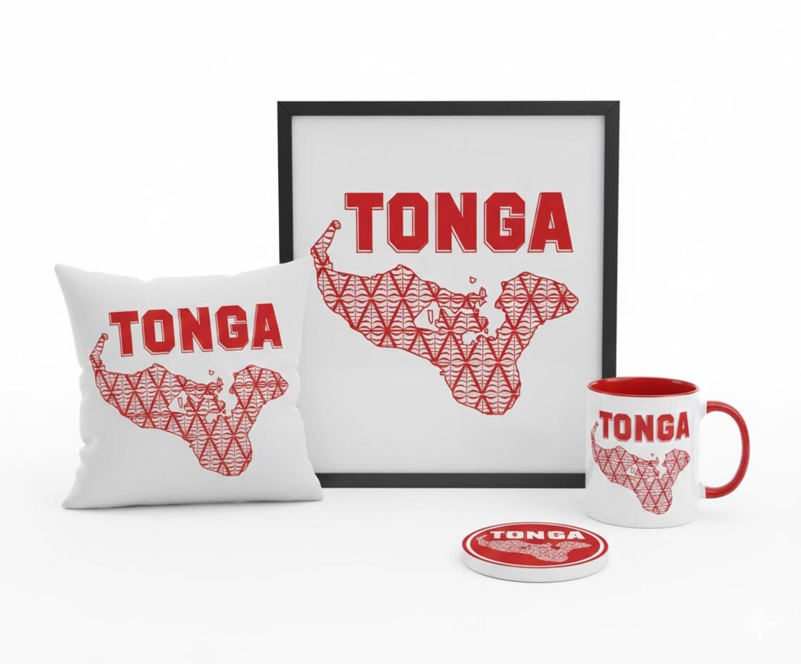 Tonga Map Flag - Digital File Download | SVG PNG JPEG | Digital Design ...