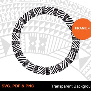 4 Polynesian Circle Frame Pack Vector 40cm X 40cm | Seamless Pattern ...