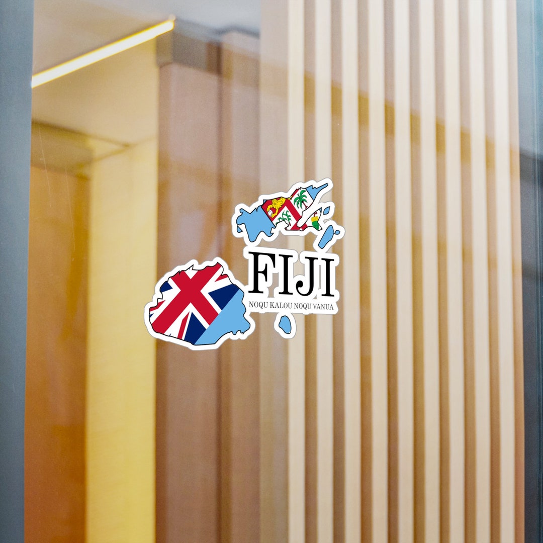 Fiji Map Kiss-cut Vinyl Decals - Etsy
