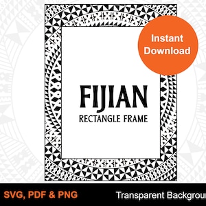 Fijian Masi Rectangle Tribal Frame Vector 21cm X 29cm Seamless Pattern ...