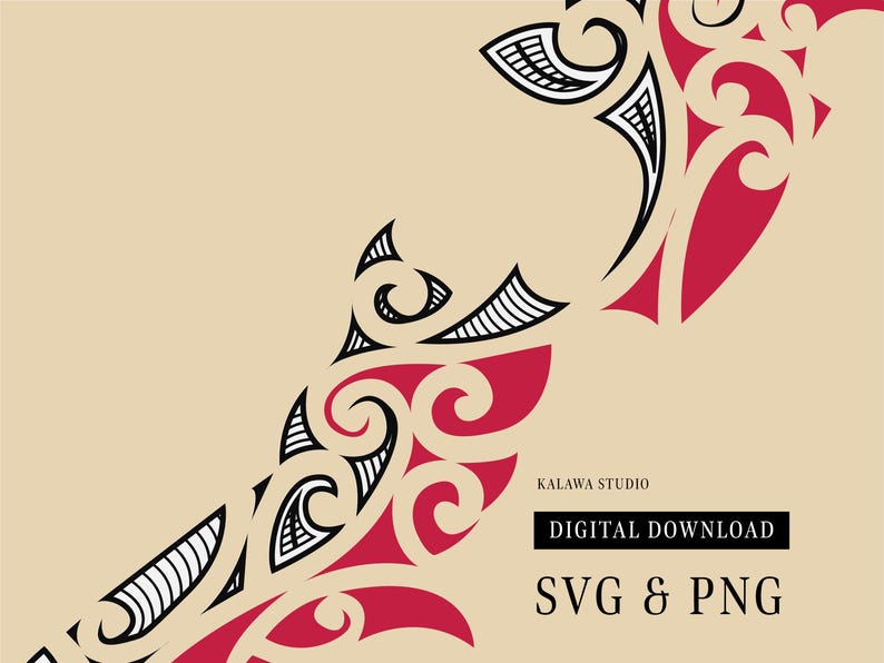 Maori Tamoko Map – New Zealand Tribal Tattoo Design (SVG, PNG) - Etsy