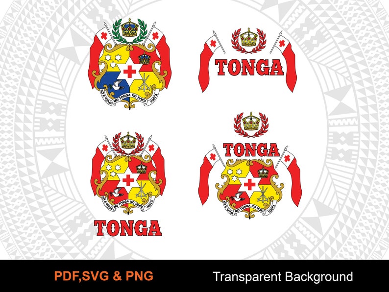 Tonga Badges | Tonga SVG | Tonga Coat of Arms | Instant Download ...