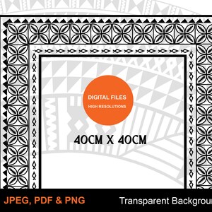 Samoan Square Frame Tribal Frame Instant Download Digital Design - Etsy ...
