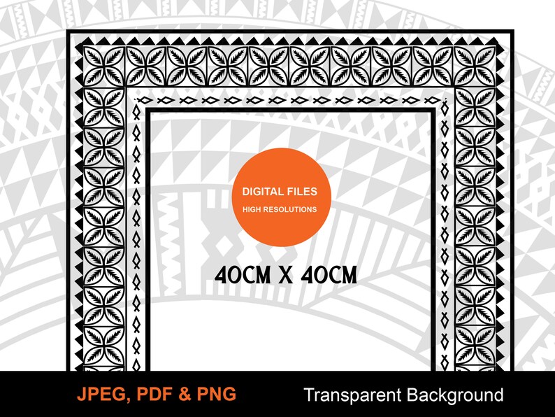 Samoan Square Frame | Tribal Frame | Instant Download | Digital Design ...