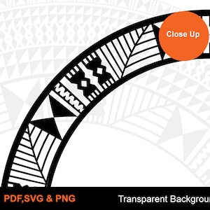 Fijian Authentic Masi Circle Tapa Tribal Frame Vector 40cm X 40cm ...