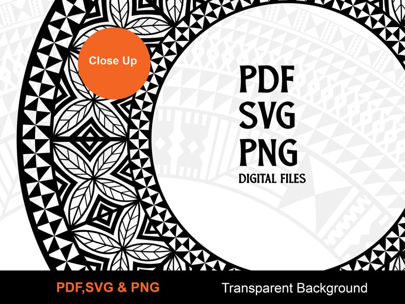 Samoan Tatau Polynesian Tribal Frame Vector 40cm X 40cm Seamless ...