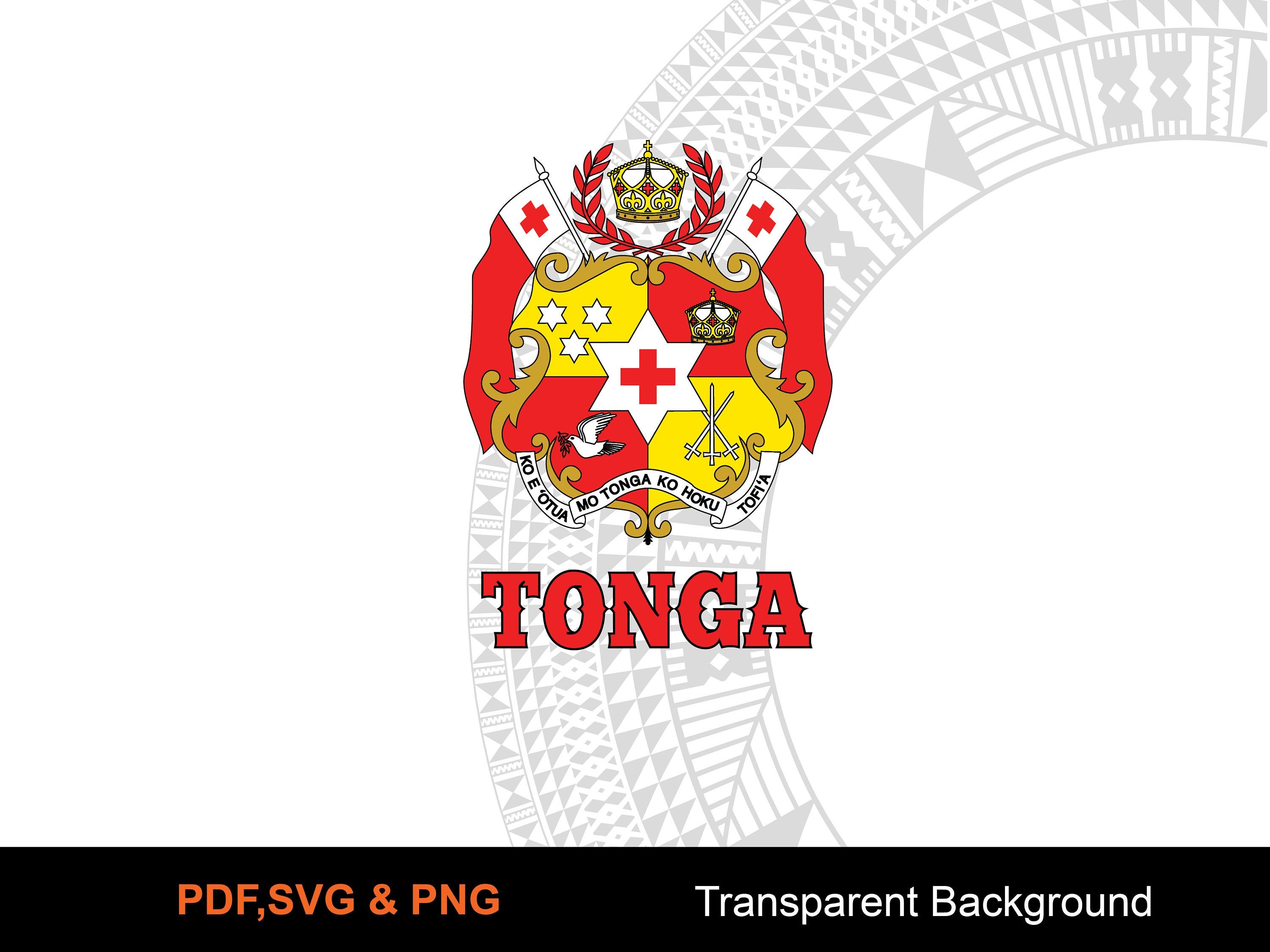 Tonga Badges | Tonga SVG | Tonga Coat of Arms | Instant Download | Digital Design - Etsy