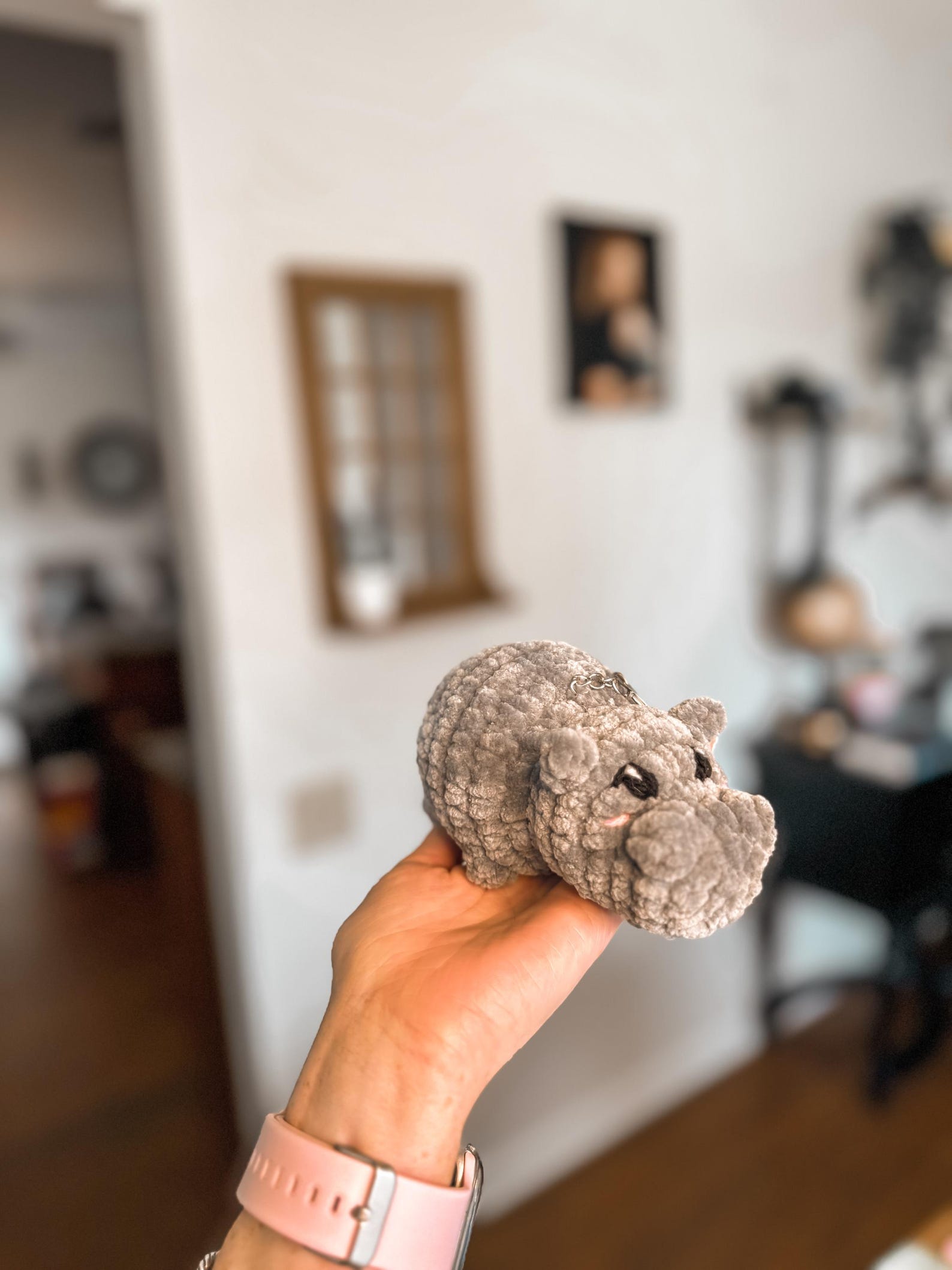 Hippo Keychain (handmade Crochet) - Etsy