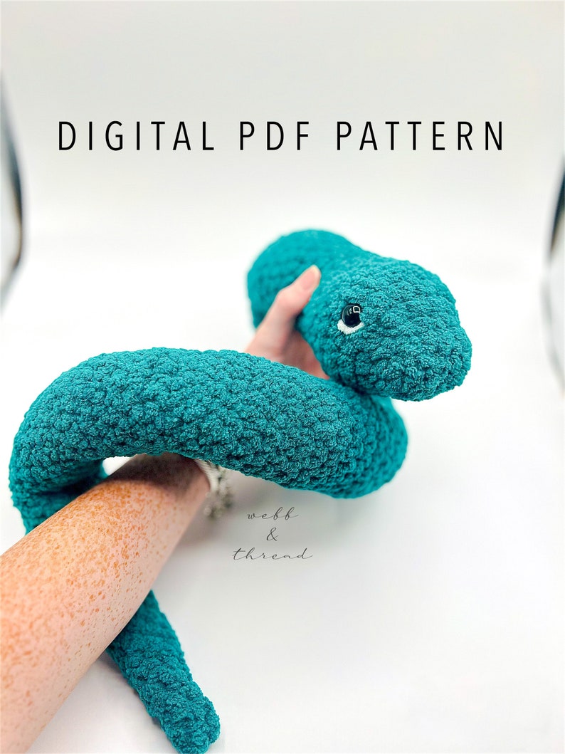 Snake Crochet Pattern No-sew Beginner-friendly - Etsy