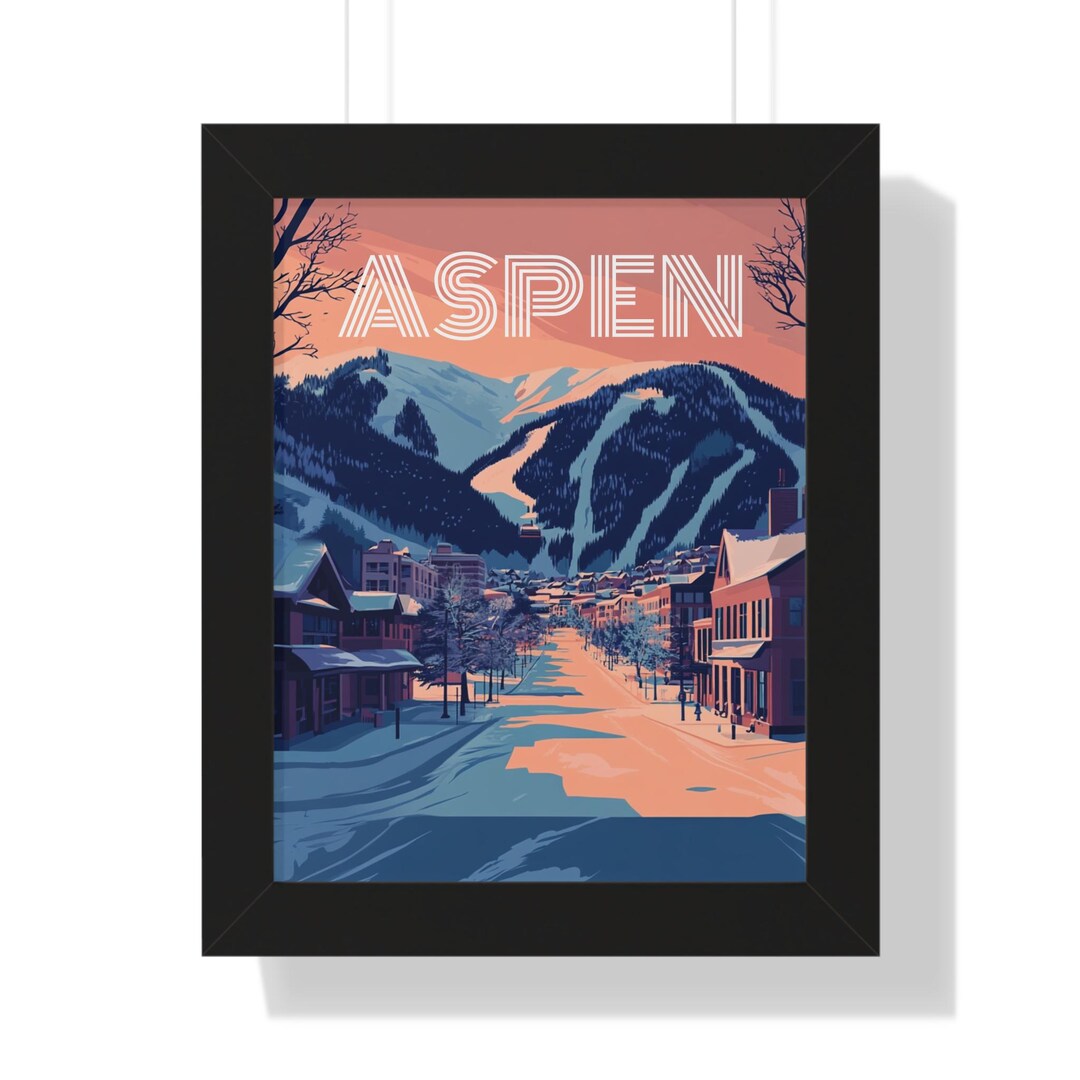 Aspen Colorado Poster Art Print Framed Vertical Poster - Etsy