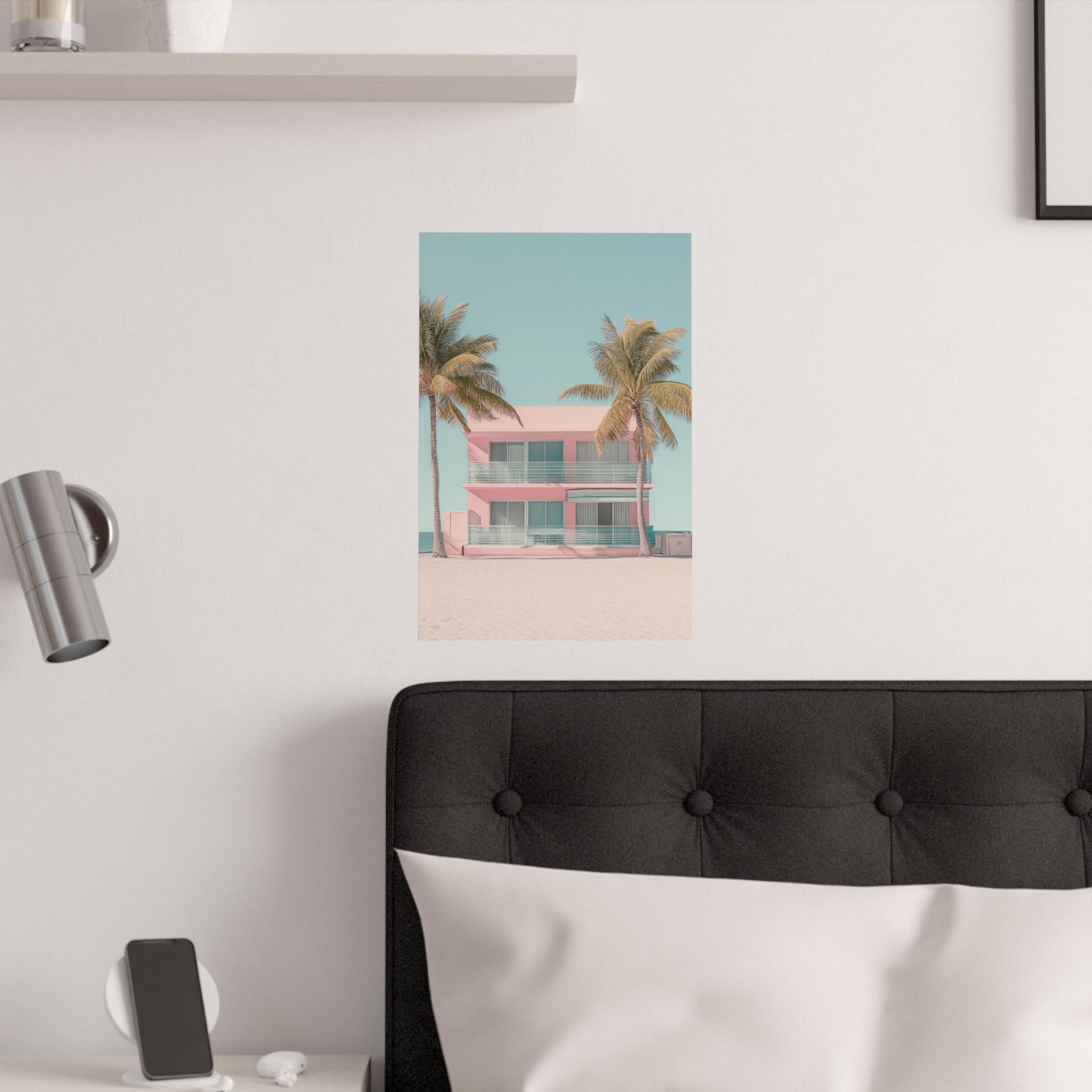 Beach Motel Vintage Deco Poster - Etsy