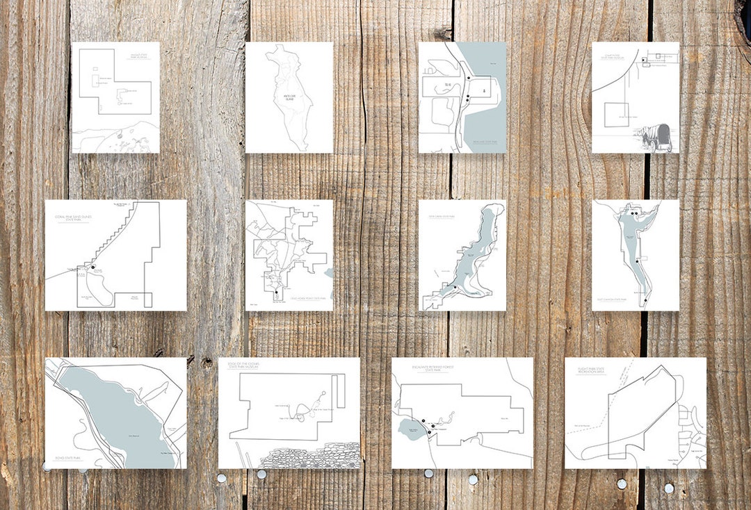 Utah State Park Maps Bundle - 45 Maps - 11 X 14 Inches, 3 Utah State ...