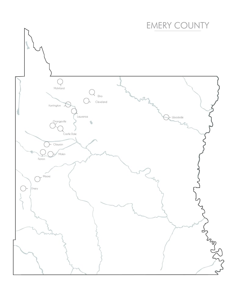 Maps of Utah Counties - 30- 16 X 20 Maps - Etsy
