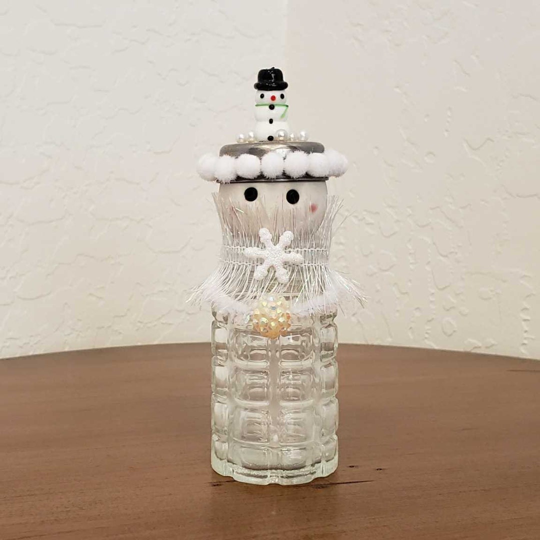 Vintage Salt Shaker Snowperson With Mini Snowman - Etsy