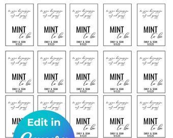 Mint to Be Wedding Favor Tags - DIGITAL DOWNLOAD - Etsy