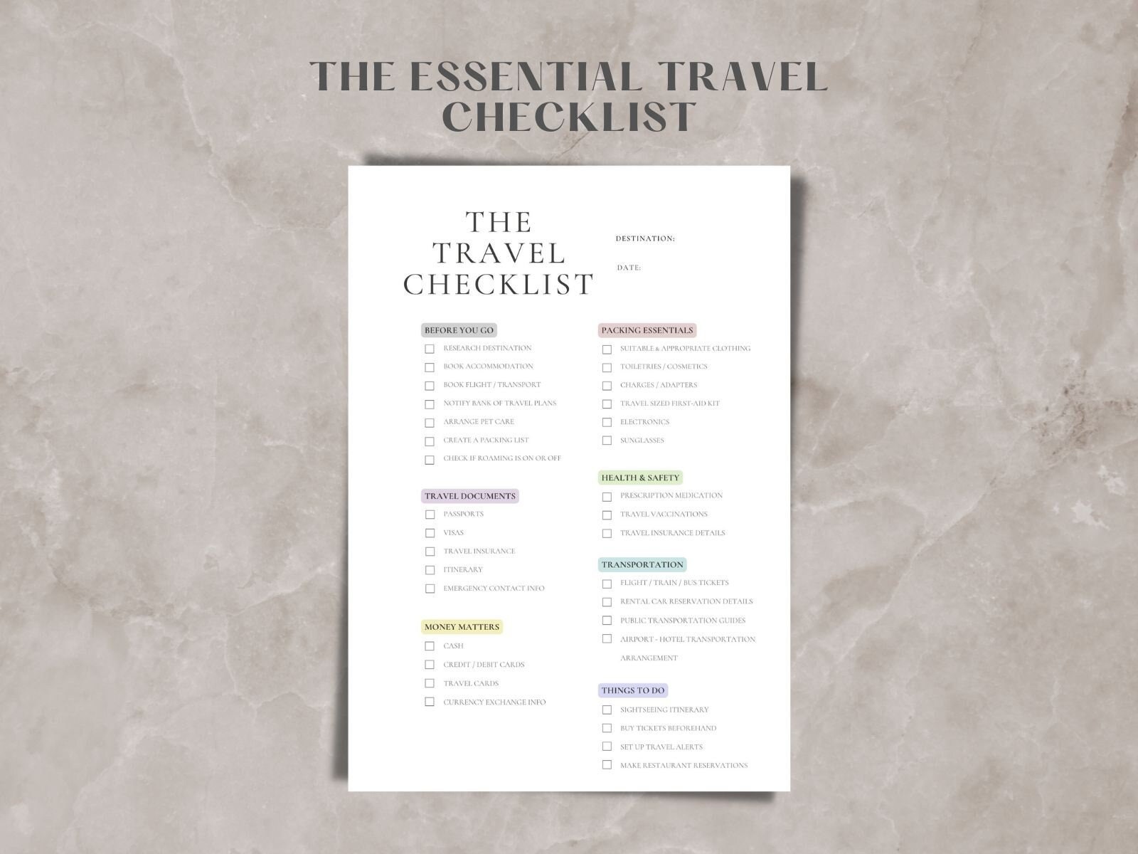 Your Pre-trip Essentials Checklist, All You Need Preparation Travel ...