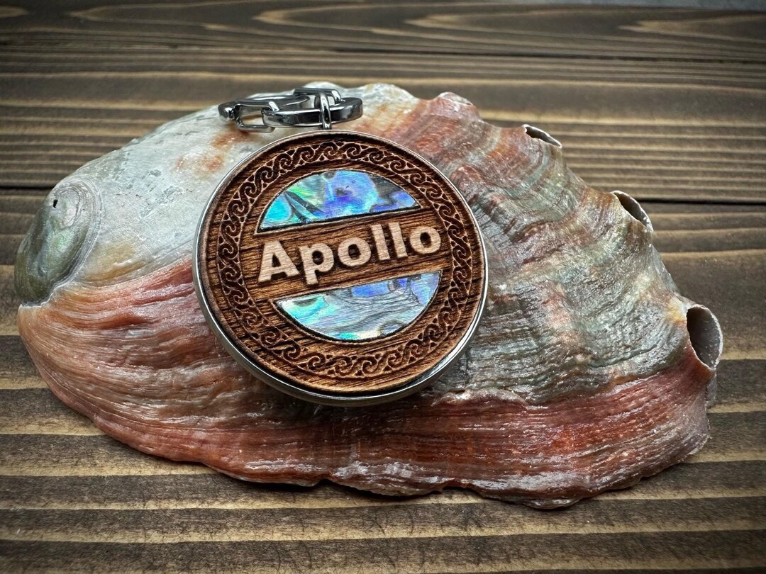 Custom Engraved Wood Dog Tag With Stunning Abalone Shell Inlay - Etsy