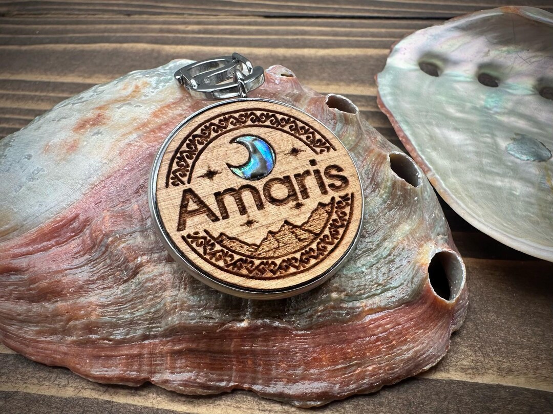 Custom Engraved Wood Dog Tag With Stunning Abalone Shell Inlay - Etsy