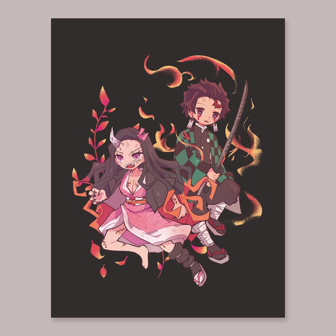 Demon Siblings Slays Print - Etsy