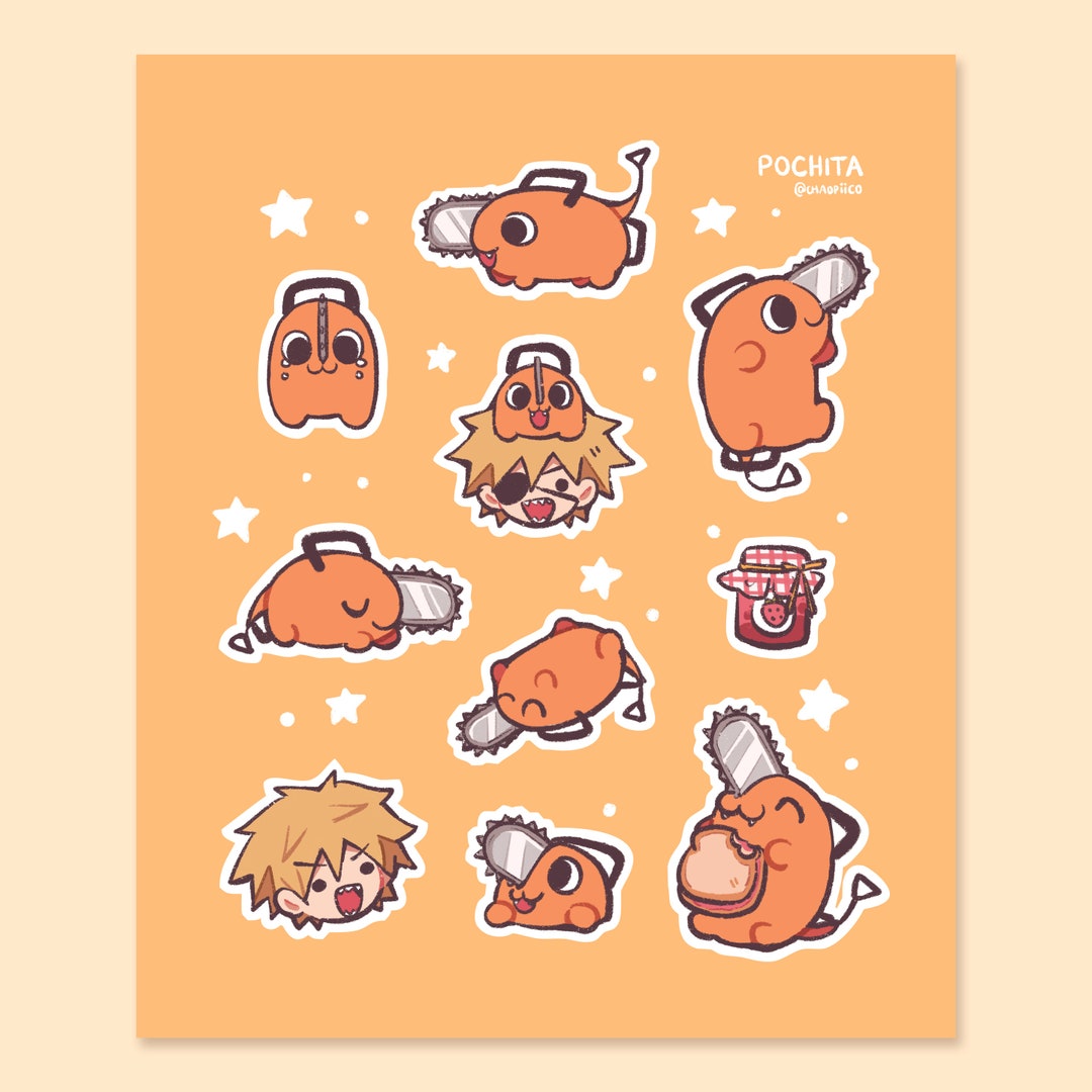Pochita Sticker Sheet - Etsy