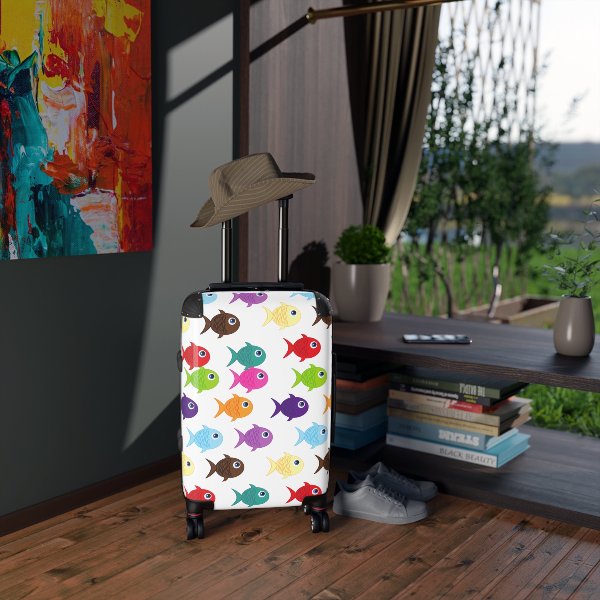 Suitcase, Fish Inspired, 360 Degree, Swivel Wheels, Stylish ...