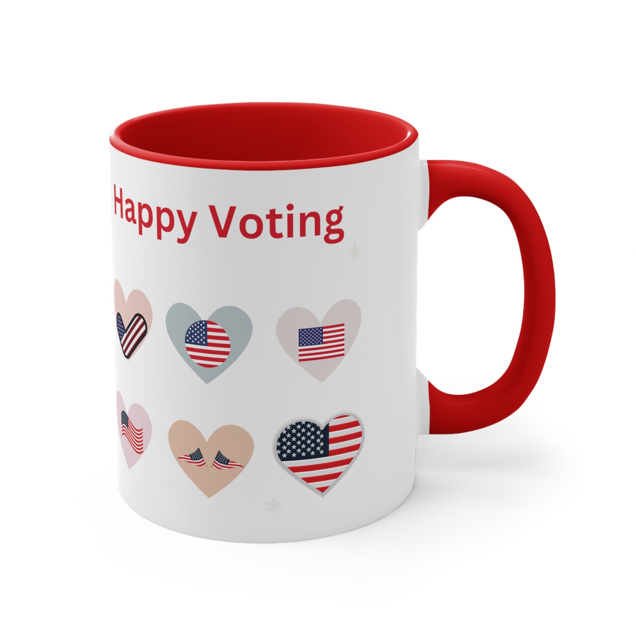 Accent Coffee Mug, 11oz, American Voters, Patriotic Elections, Voters ...