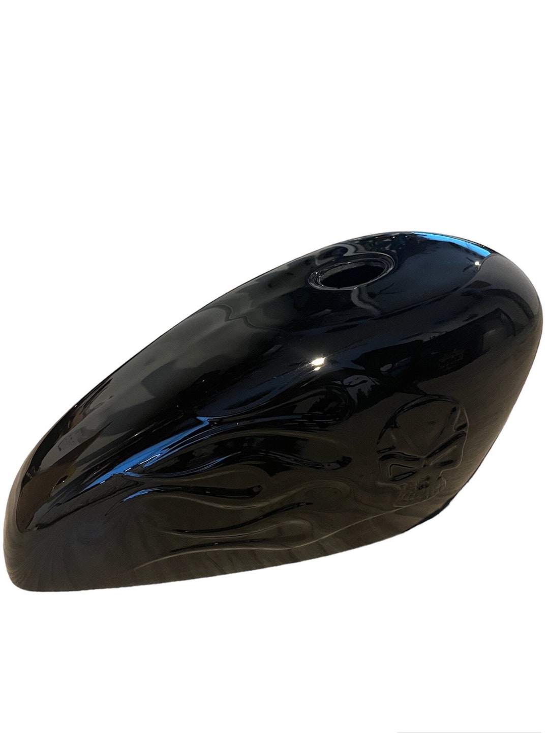 Fuel Tank Cover Simonkustom Black Carvet Skull Harley Davidson - Etsy