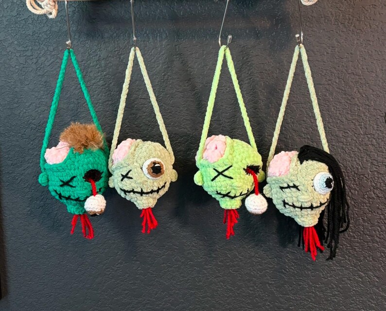 BUNDLE! Shrunken Head, Zombie, and Shrunken Pot Head Crochet Patterns ...