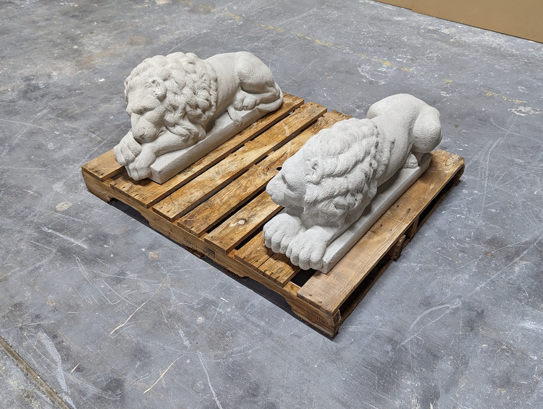 Authentic Sized Lions Statuary Set - Etsy