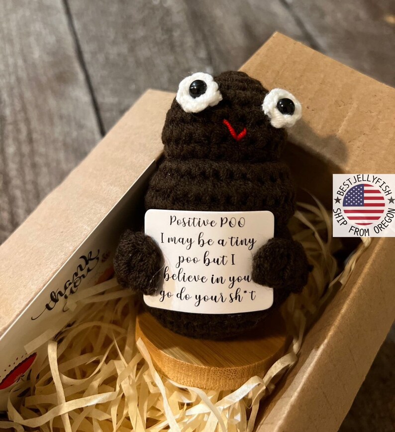 Unique Funny Gift Positive Poo Doll Cheer up Gift Tiny - Etsy UK