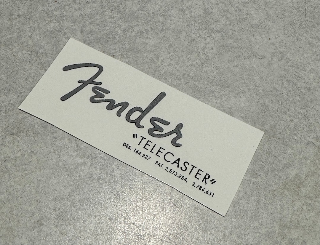 Fender Telecaster Waterslide Headstock Logo With Patent Numbers - Etsy