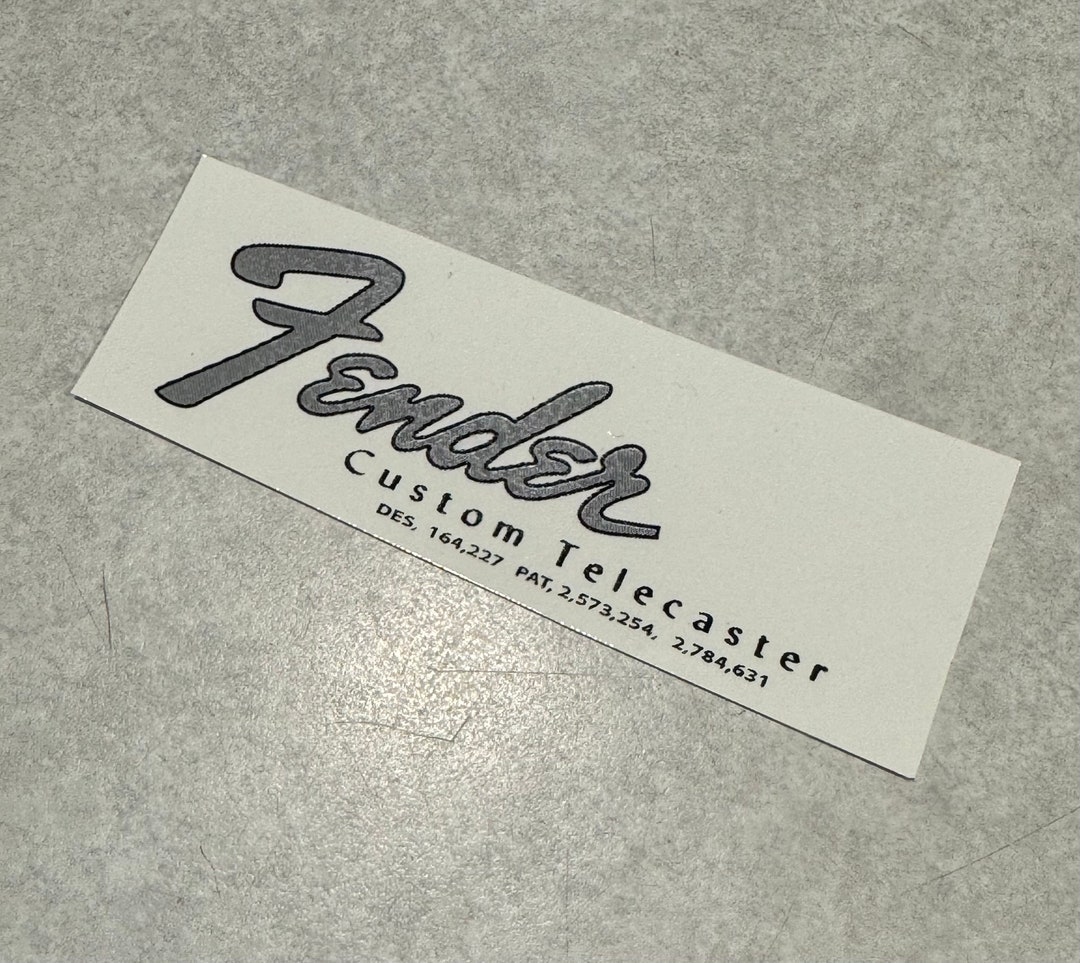 Fender Telecaster Silver Waterslide Headstock Transition Logo - Etsy