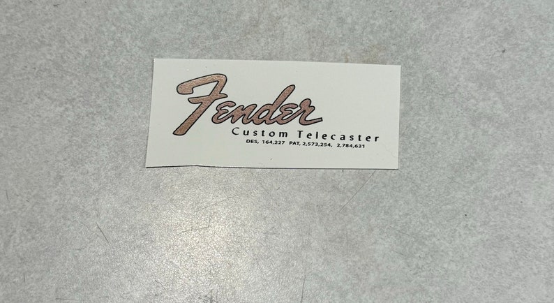 Fender Telecaster Waterslide Headstock Transition Logo - Etsy