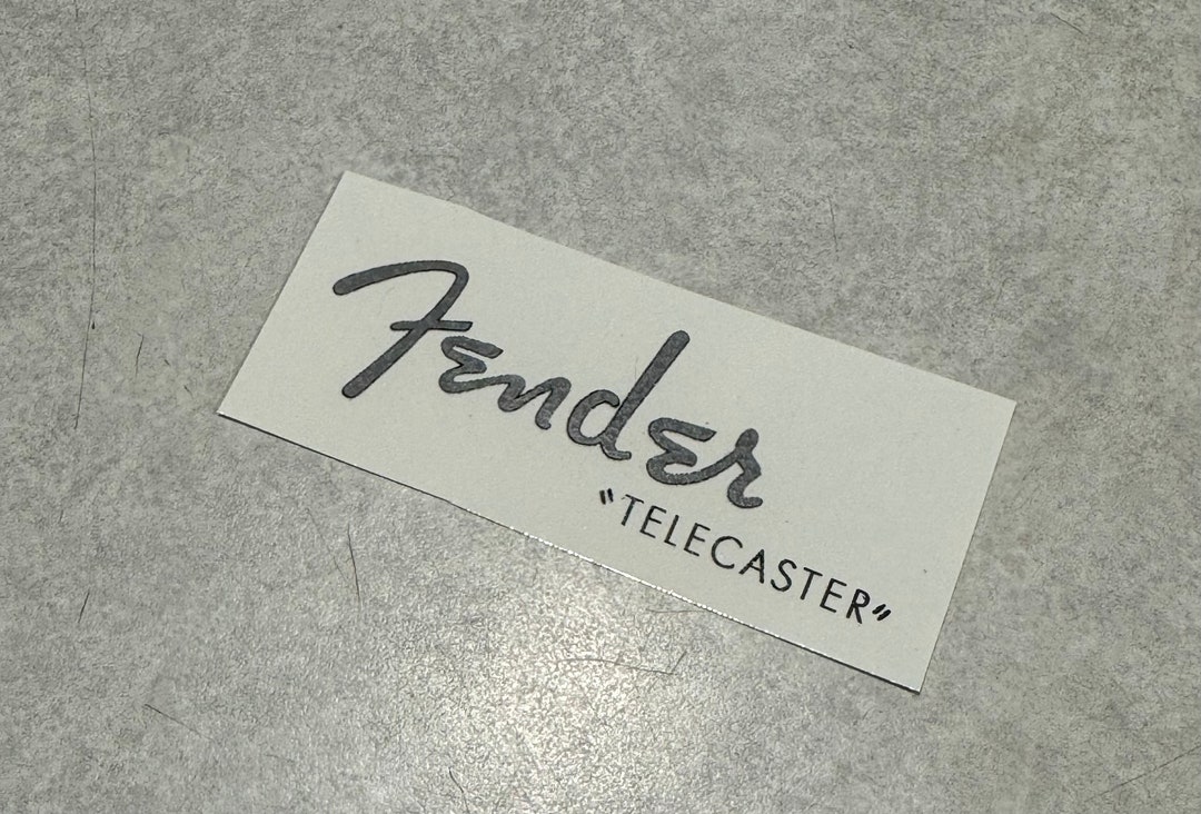Fender Telecaster Silver Waterslide Headstock Logo Without Patent ...