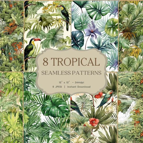 Tropical Rainforest Wallpaper - Etsy
