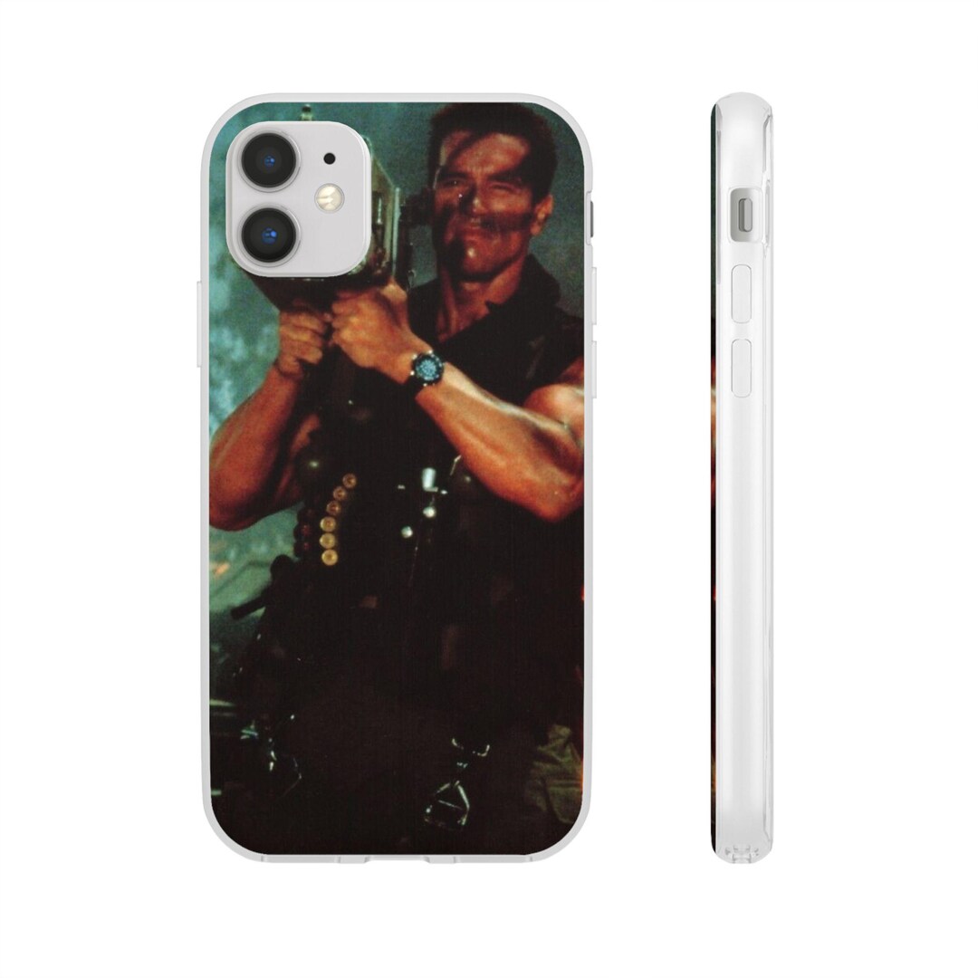 Arnold Schwarzenegger Commando Rocket Launcher Flexi Phone Case | Funny ...