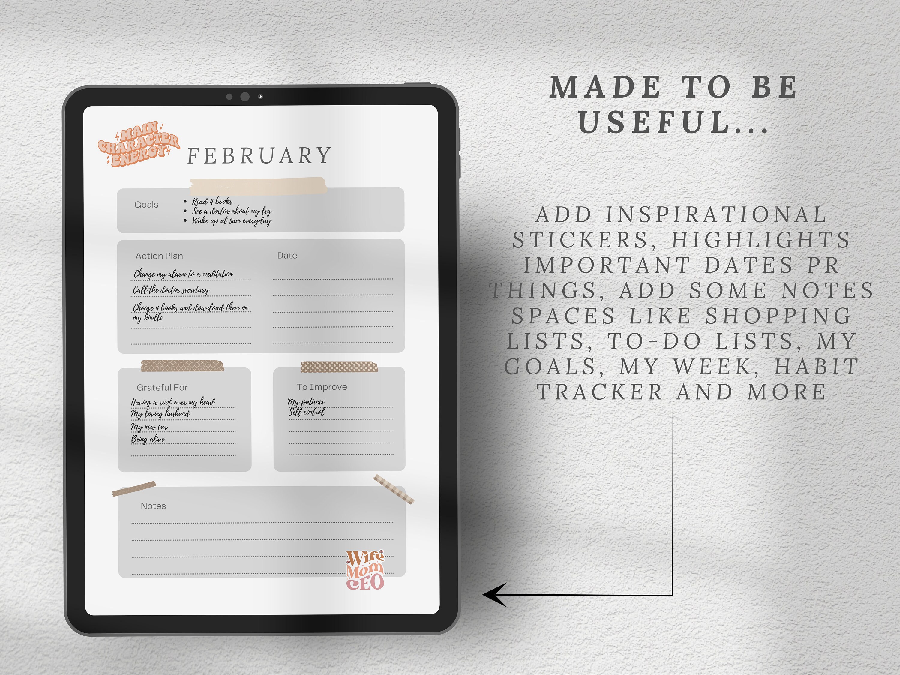 Digital Aesthetic Stickers Pack for Planner Cats & Flowers - Etsy