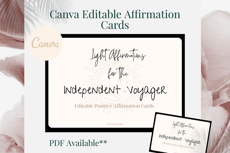 Editable Affirmation Cards Empower Your Day With Daily Affirmations ...