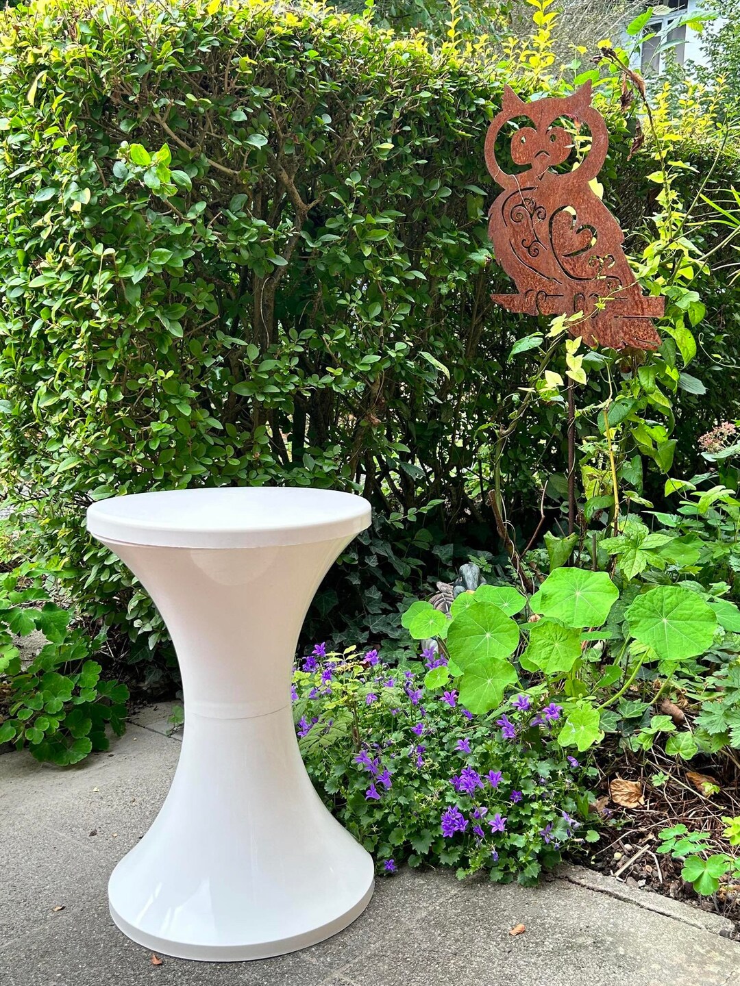 Vintage French Stamp MASSONET Cream White Tam Tam Stool - Etsy