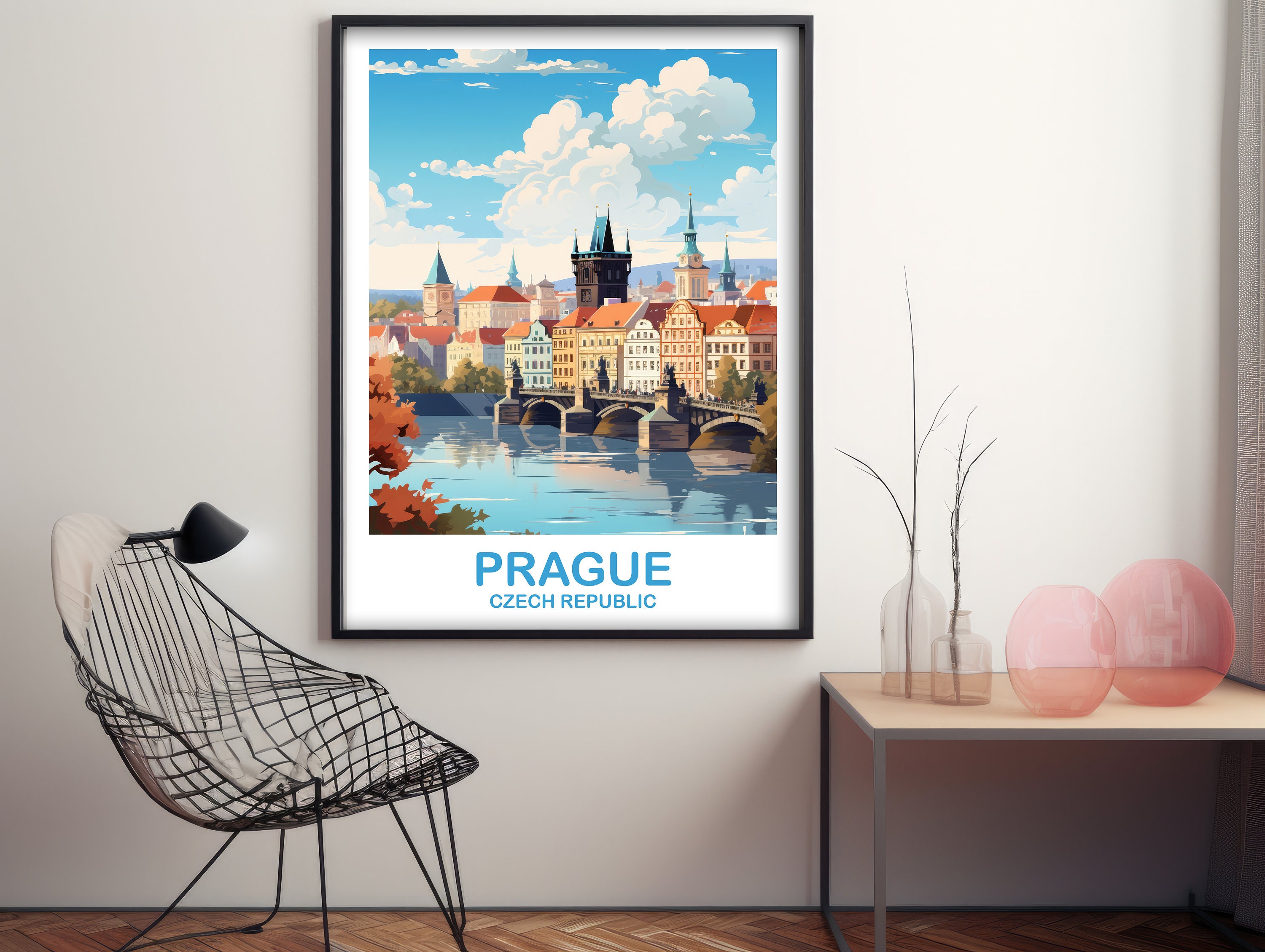 Prague Travel Wall Art, Prague Wall Art, Prague Czech Republic Poster ...