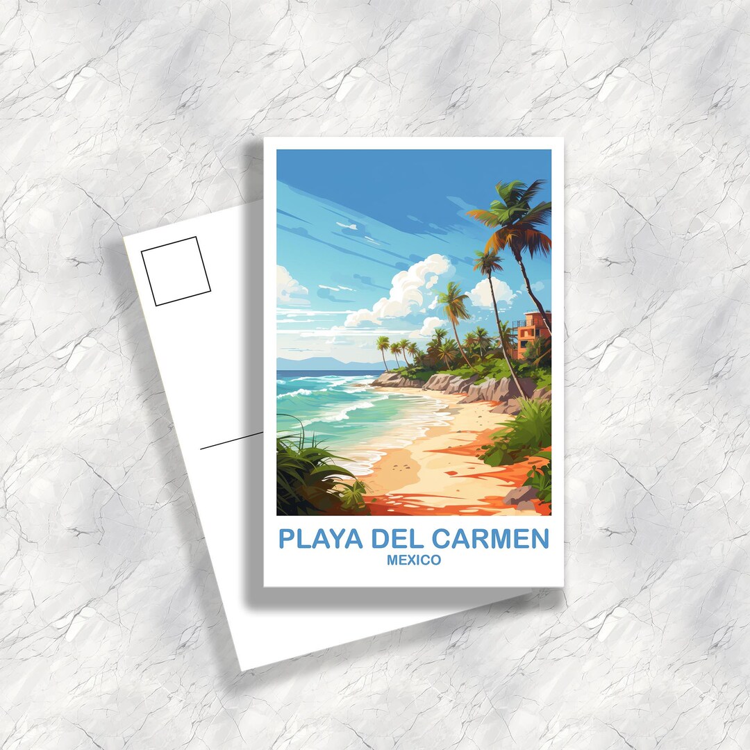 Playa Del Carmen Mexico Travel Postcard | Travel Gift Memory Souvenir ...