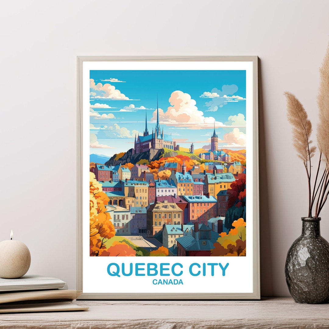 Quebec City Travel Wall Print, Quebec Travel Wall Art, Quebec Wall Art ...