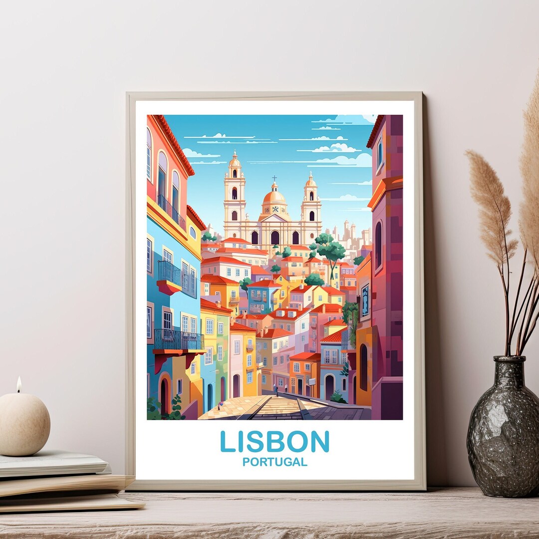 Lisbon Travel Wall Art, Portugal Travel Art, Lisbon Wall Art Poster ...