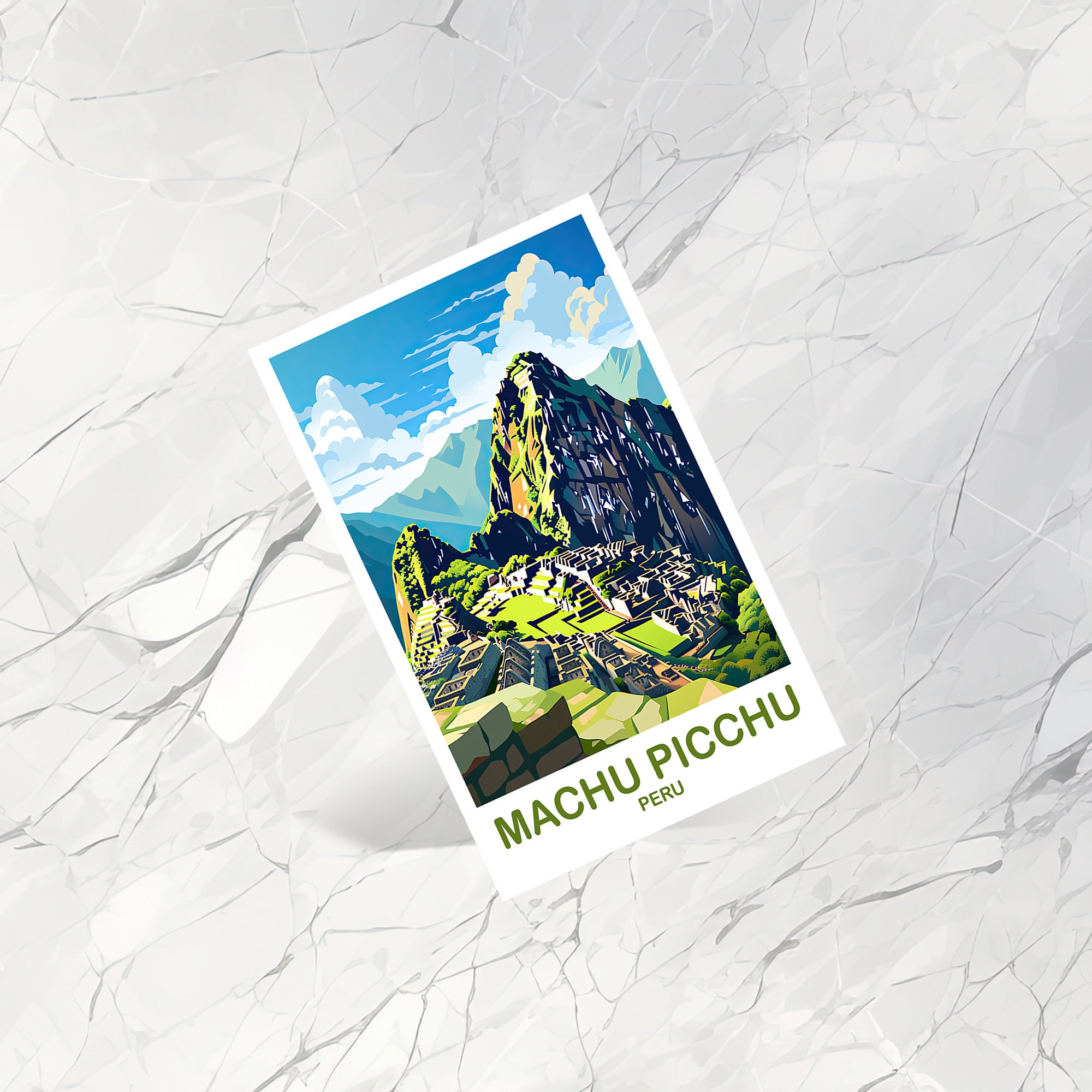 Machu Picchu Travel Poster, Puru Wall Art, Machu Picchu Wall Art, Peru ...